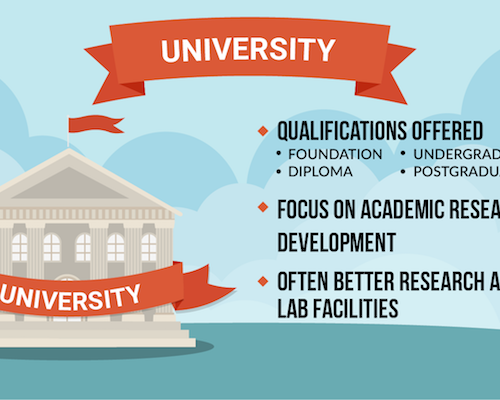 College vs. University College vs. University: What’s the Difference?